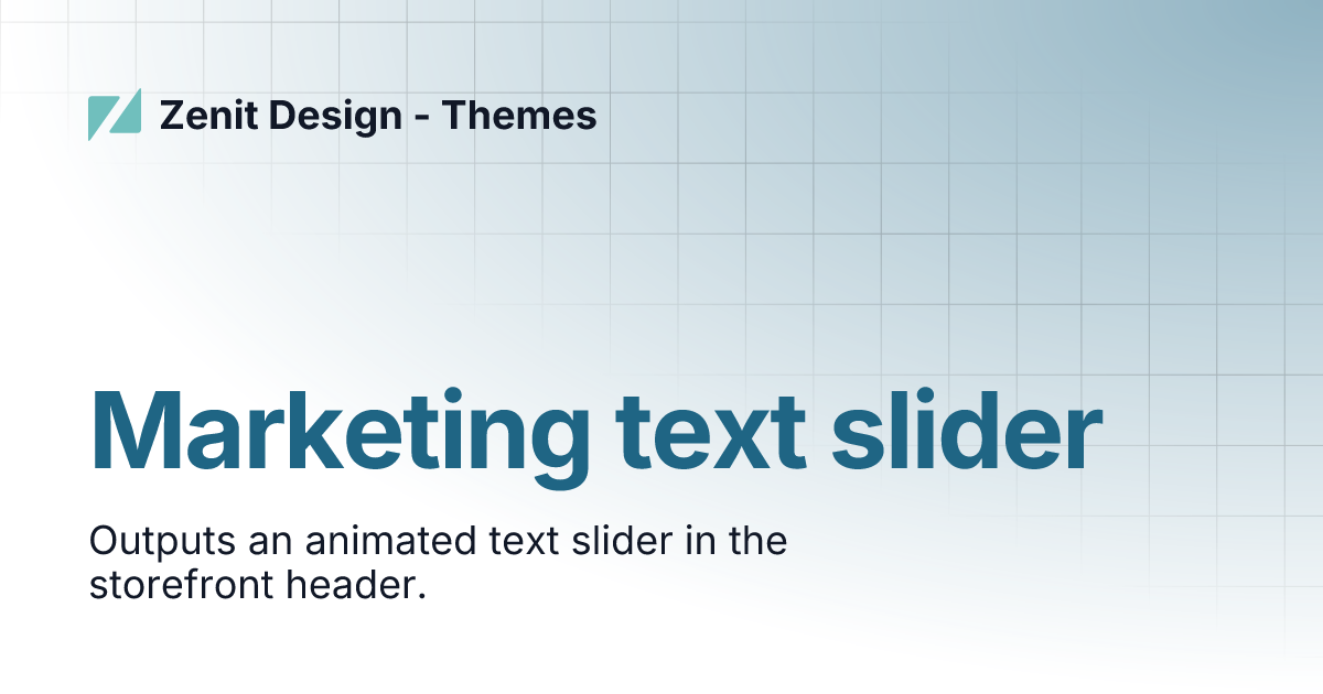Marketing text slider | Zenit Design - Themes