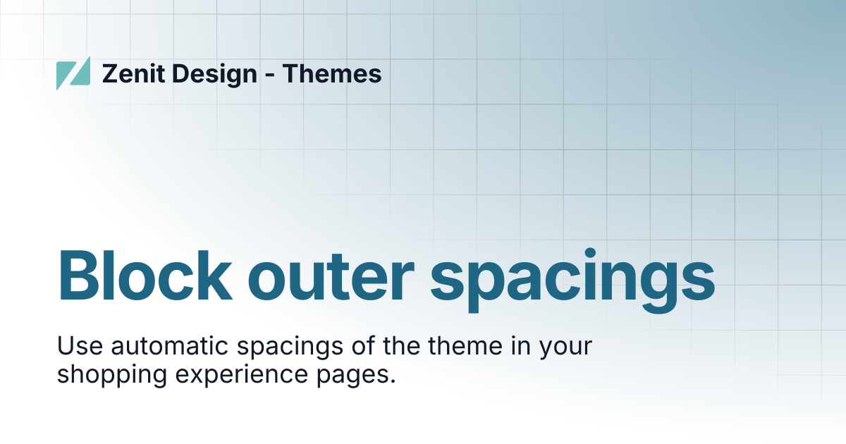 Block outer spacings | EN | Zenit Design - Themes