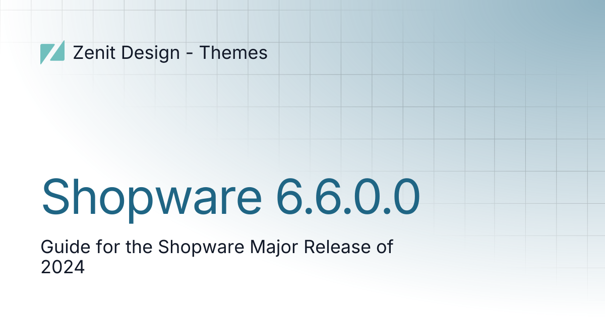 Shopware 6.6.0.0 | EN | Zenit Design - Themes