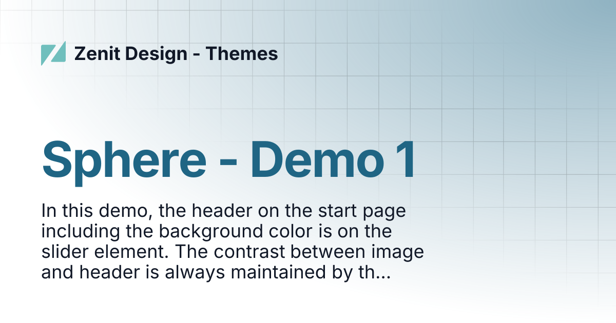 Sphere - Demo 1 | EN | Zenit Design - Themes