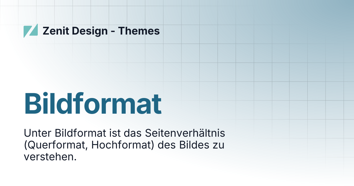 Bildformat | Zenit Design - Themes