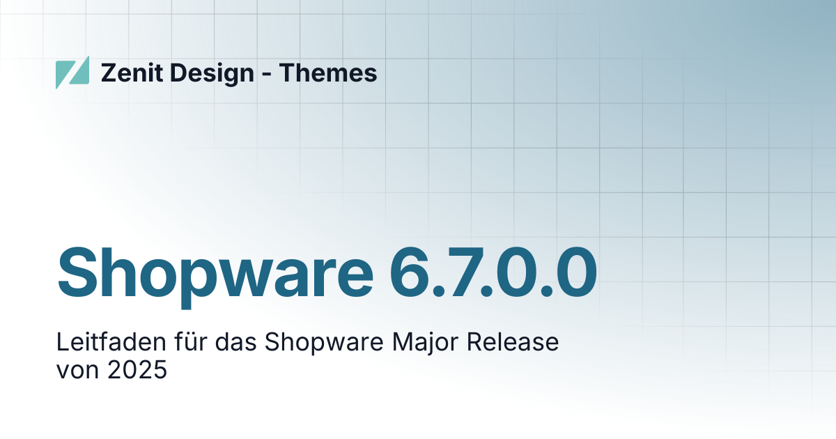 Shopware 6.7.0.0 | Zenit Design - Themes